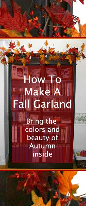 How To Make A Fall Garland- Perfect for a Bookcase * Shannon's Grotto