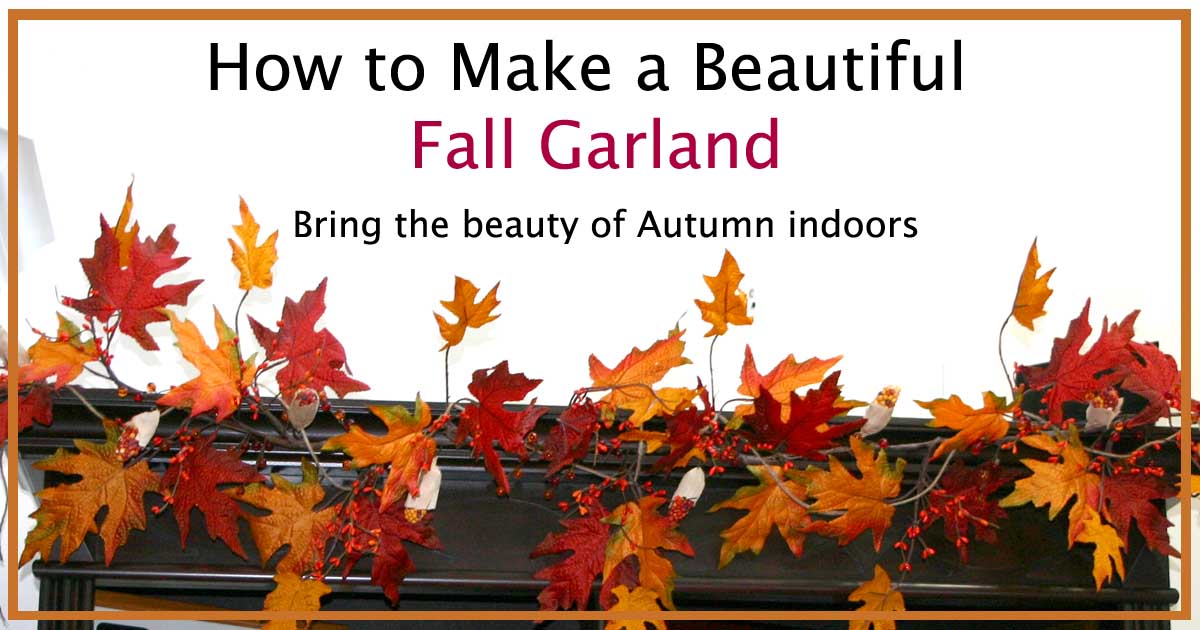 How To Make A Fall Garland- Perfect for a Bookcase * Shannon's Grotto