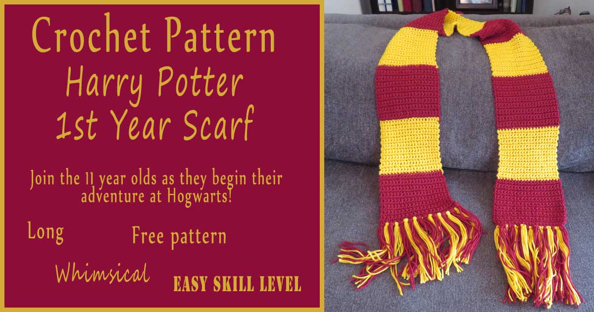 Crochet: Harry Potter 1st Year Scarf- for children * Shannon's Grotto